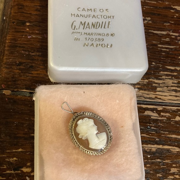 G. Mandile | Jewelry | Vintage G Mandile Cameo Brooch Pendant | Poshmark